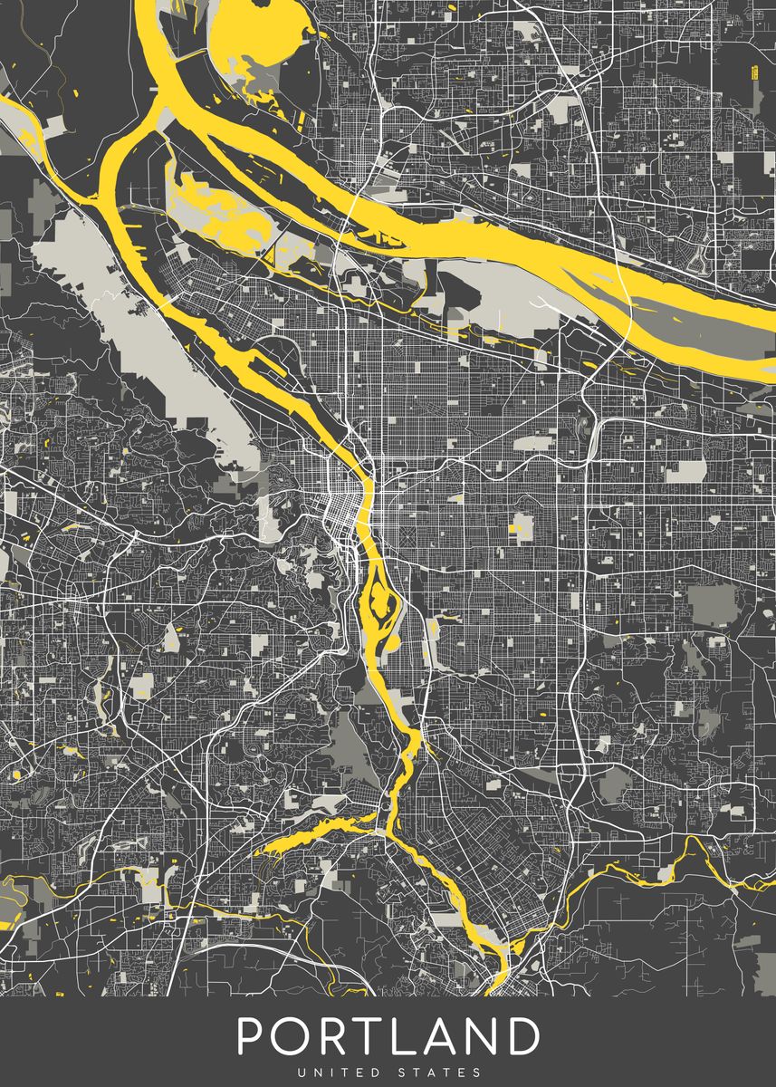 'Portland' Poster by mapsies | Displate