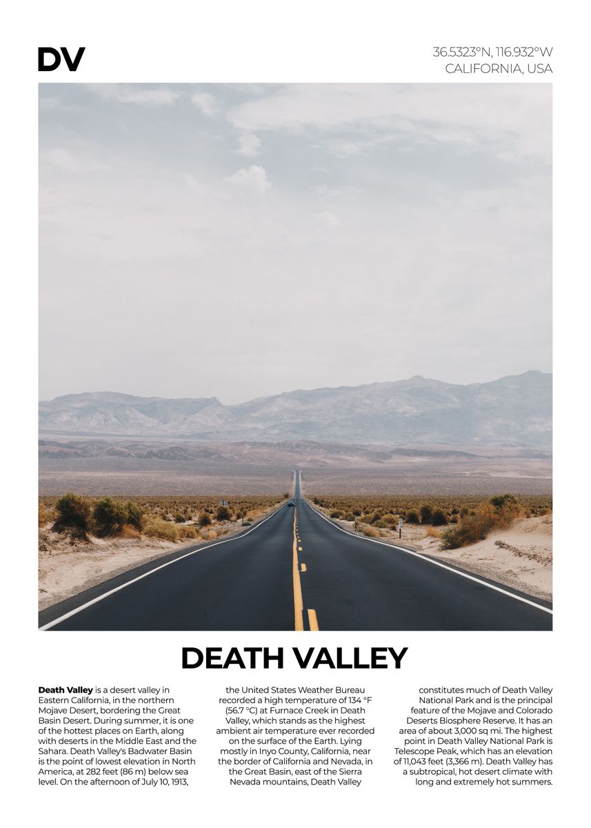 'Death Valley' Poster, picture, metal print, paint by Conceptual ...