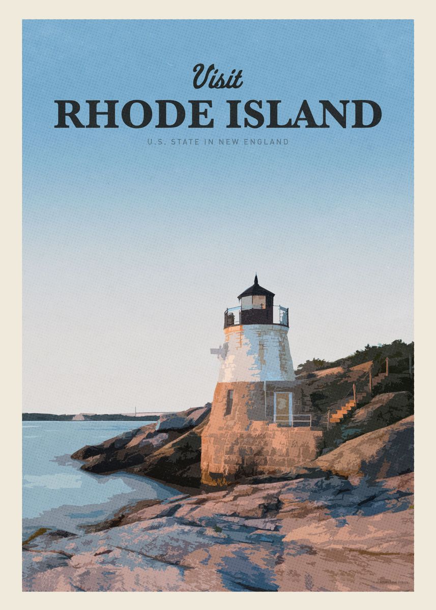 'Visit Rhode Island' Poster by Mercury Club | Displate