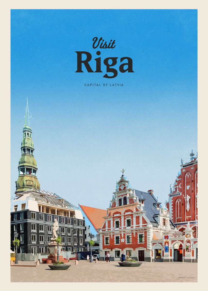 'Visit Riga' Poster by Mercury Club | Displate