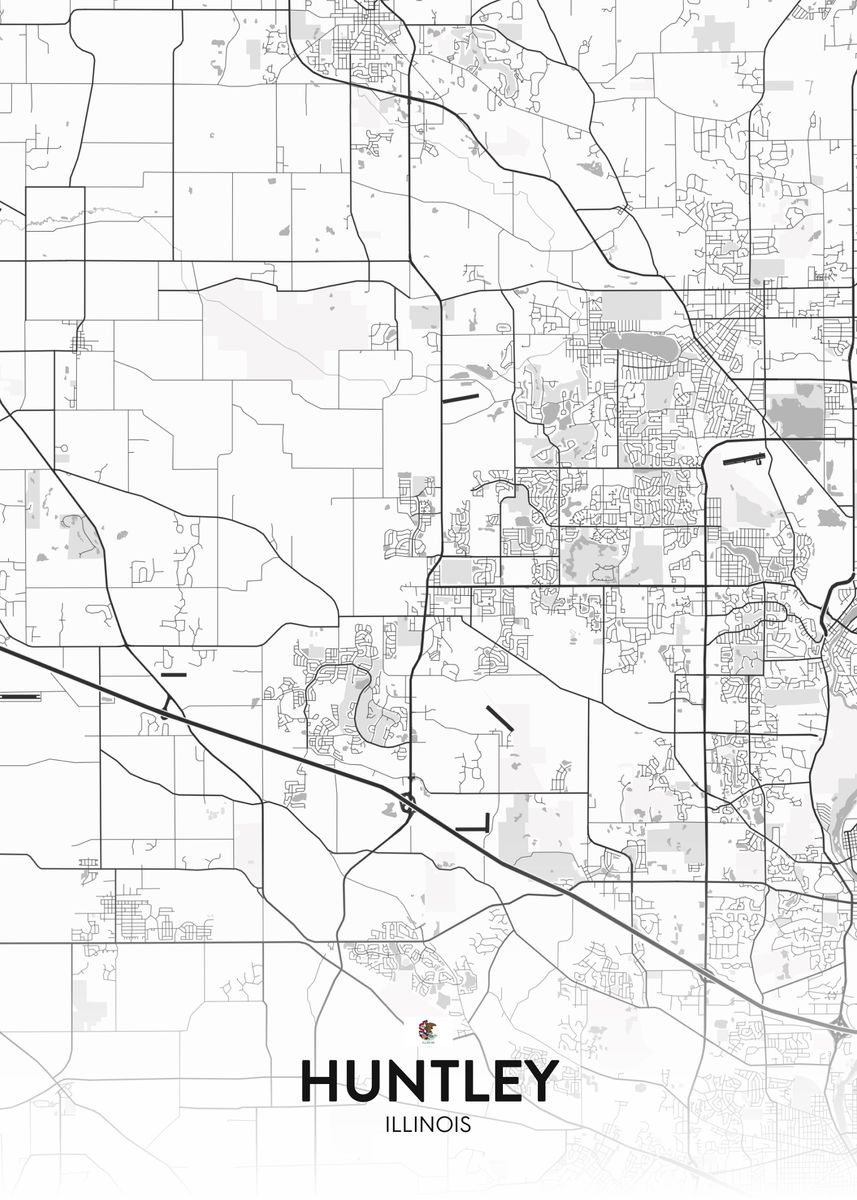 'Huntley IL' Poster, picture, metal print, paint by IMR Designs | Displate