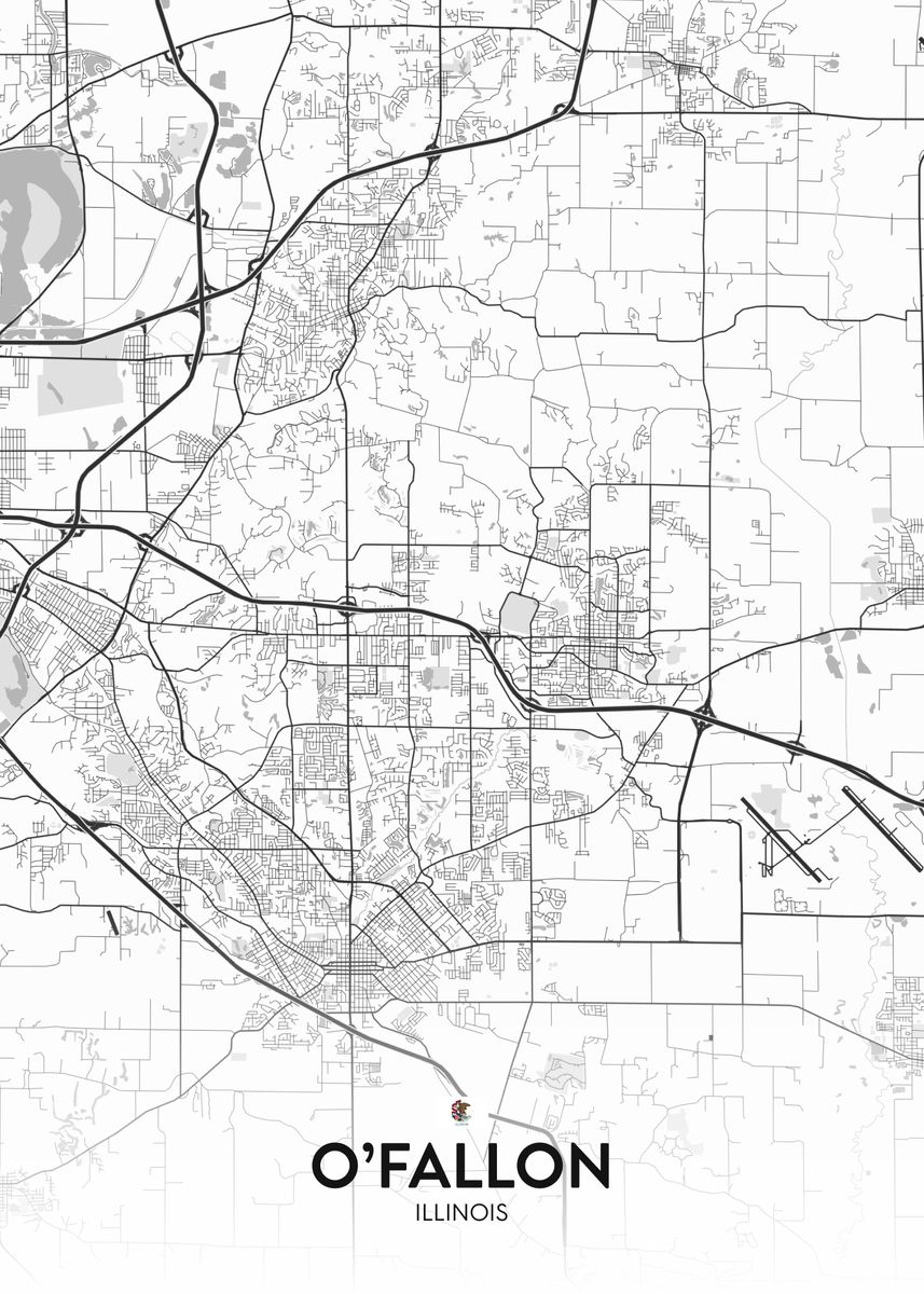 'OFallon IL' Poster, picture, metal print, paint by IMR Designs | Displate