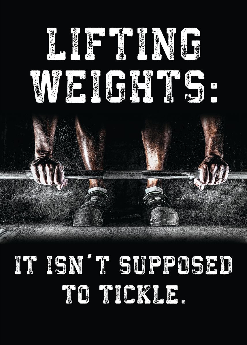 'Lifting Weights' Poster, picture, metal print, paint by CHAN | Displate