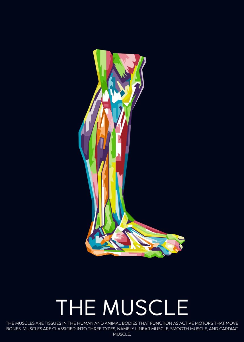 'The Muscle ' Poster, picture, metal print, paint by MK STUDIO | Displate