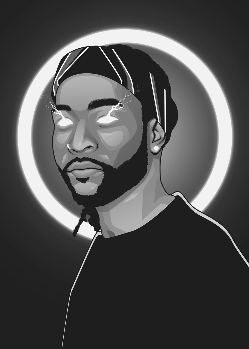 'PARTYNEXTDOOR Bnw' Poster, picture, metal print, paint by Colorize ...
