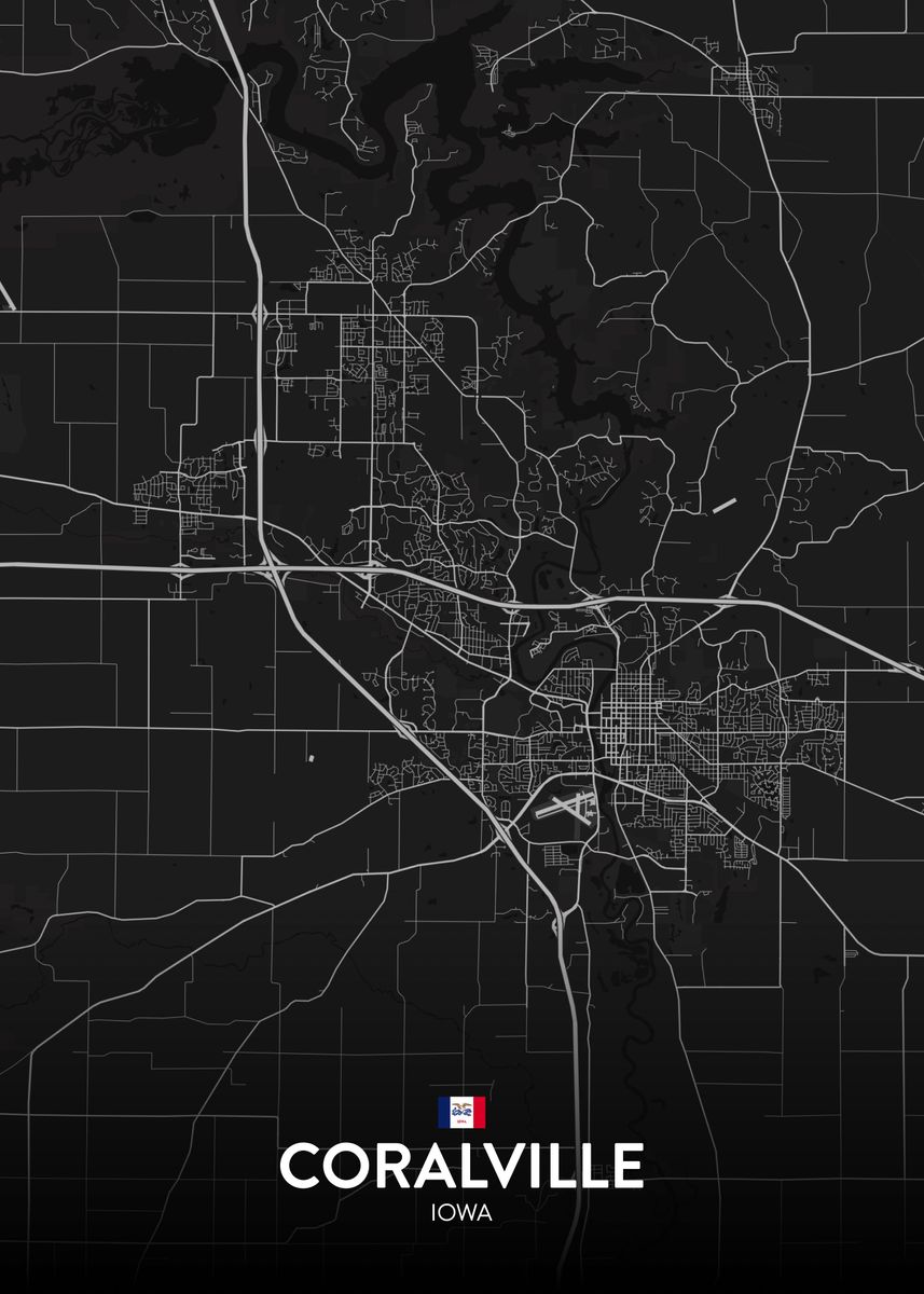 'Coralville IA' Poster by IMR Designs | Displate