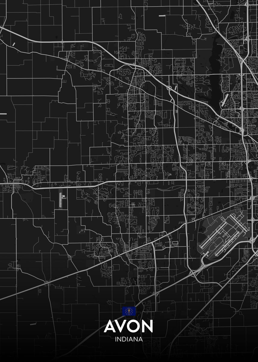 'Avon IN' Poster, picture, metal print, paint by IMR Designs | Displate