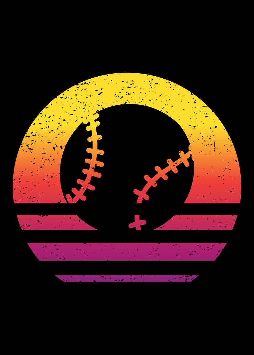 'Baseball Retro Vintage' Poster by royalsigns | Displate