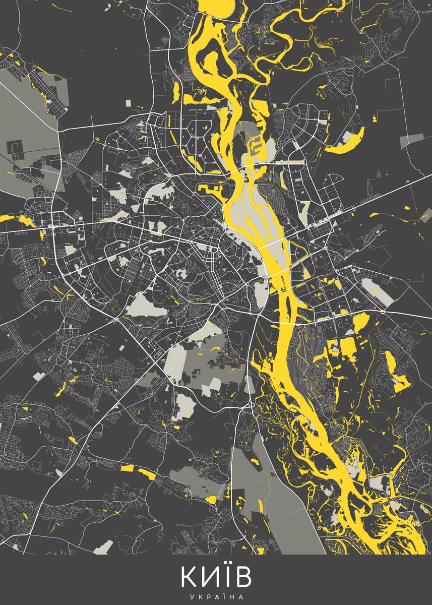 'Kyiv' Poster by mapsies | Displate