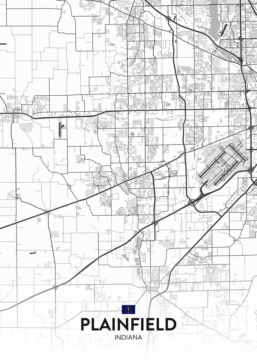 'Plainfield IN' Poster, picture, metal print, paint by IMR Designs ...