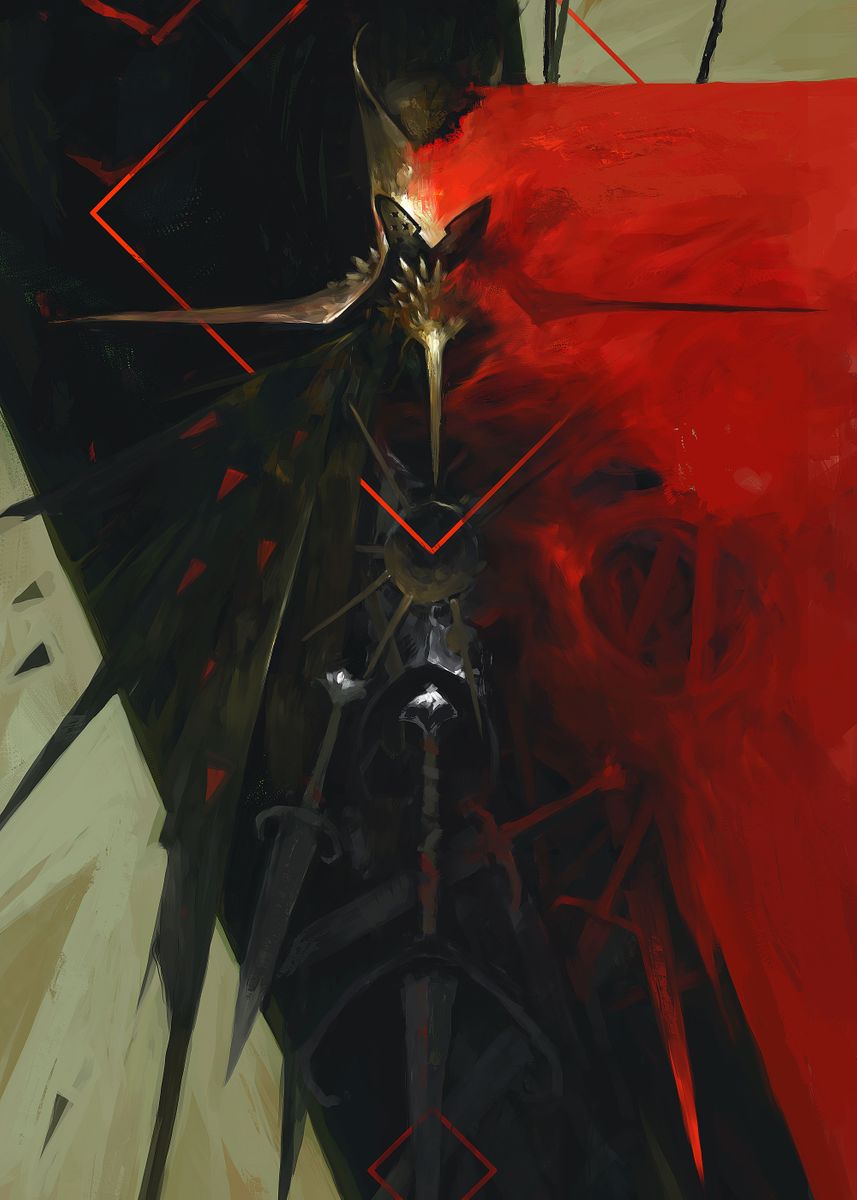 'Sun Priest' Poster, picture, metal print, paint by Dominik Mayer ...