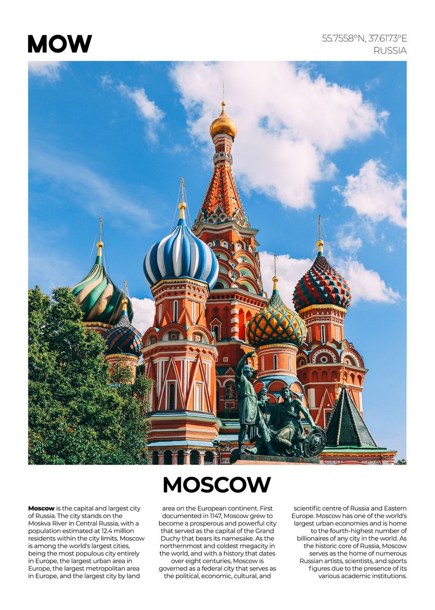 'Moscow' Poster, picture, metal print, paint by Conceptual Photography ...