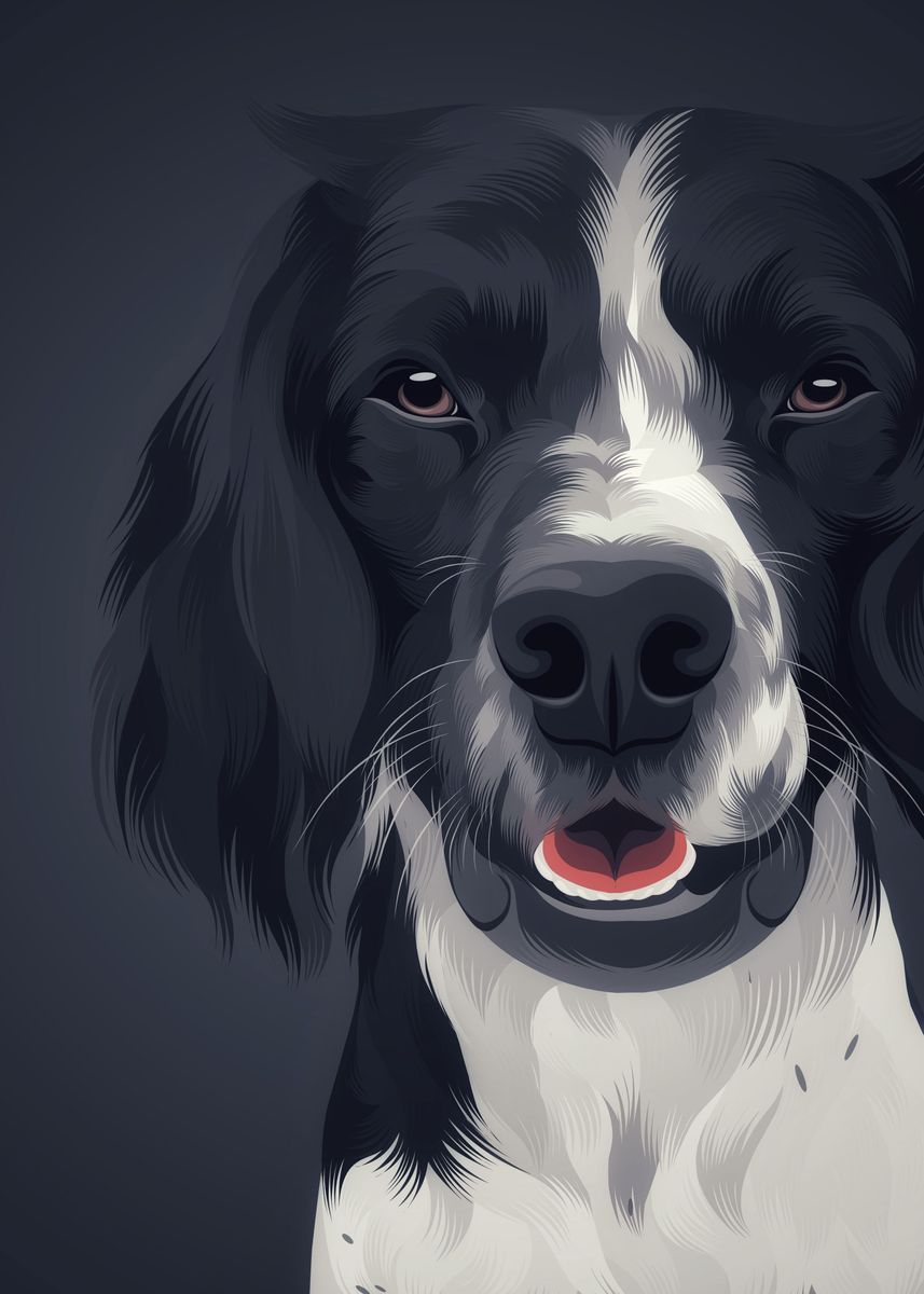 'English Springer Spaniel 3' Poster by Muh Aslan | Displate