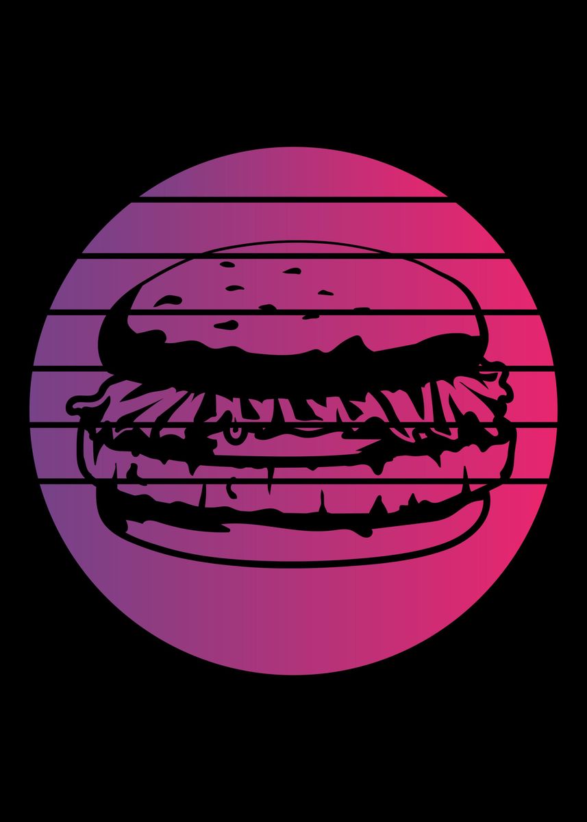 'Burger Retro Vintage' Poster by royalsigns | Displate