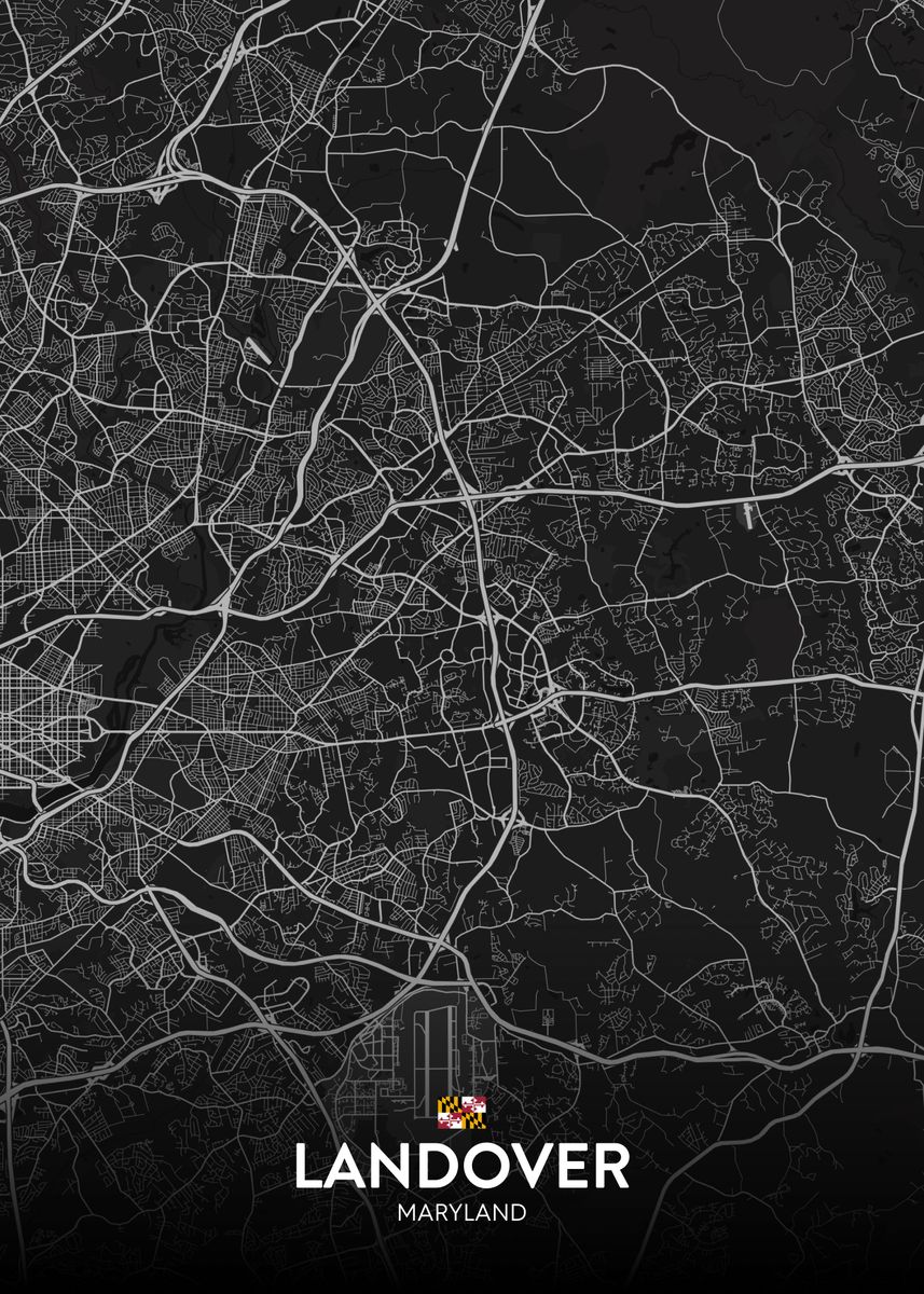 'Landover MD' Poster, picture, metal print, paint by IMR Designs | Displate