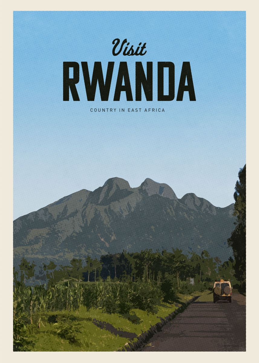 'Visit Rwanda' Poster, picture, metal print, paint by Mercury Club ...