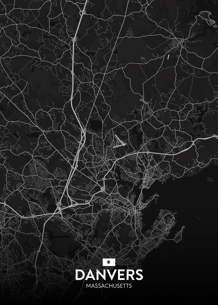 'Danvers MA' Poster, picture, metal print, paint by IMR Designs | Displate