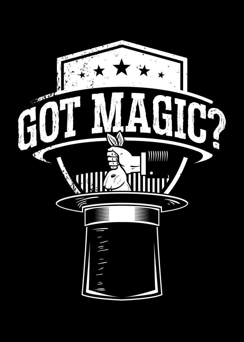 'Magician Magic Tricks' Poster, picture, metal print, paint by NAO ...