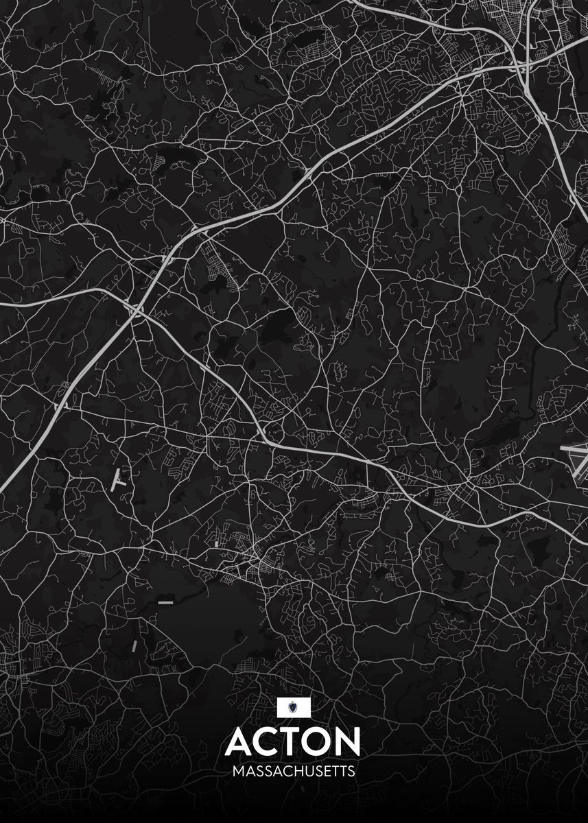 'Acton MA' Poster, picture, metal print, paint by IMR Designs | Displate