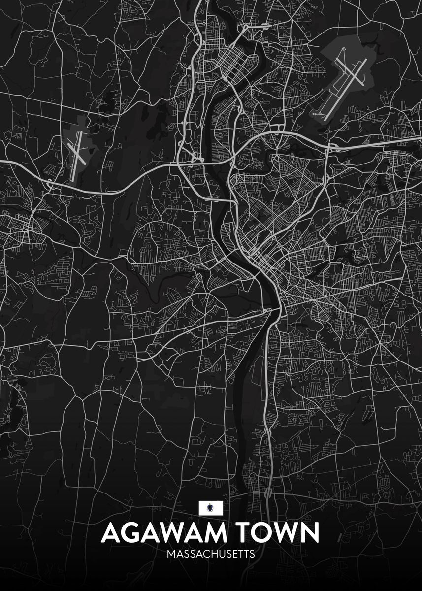 'Agawam Town MA' Poster by IMR Designs | Displate