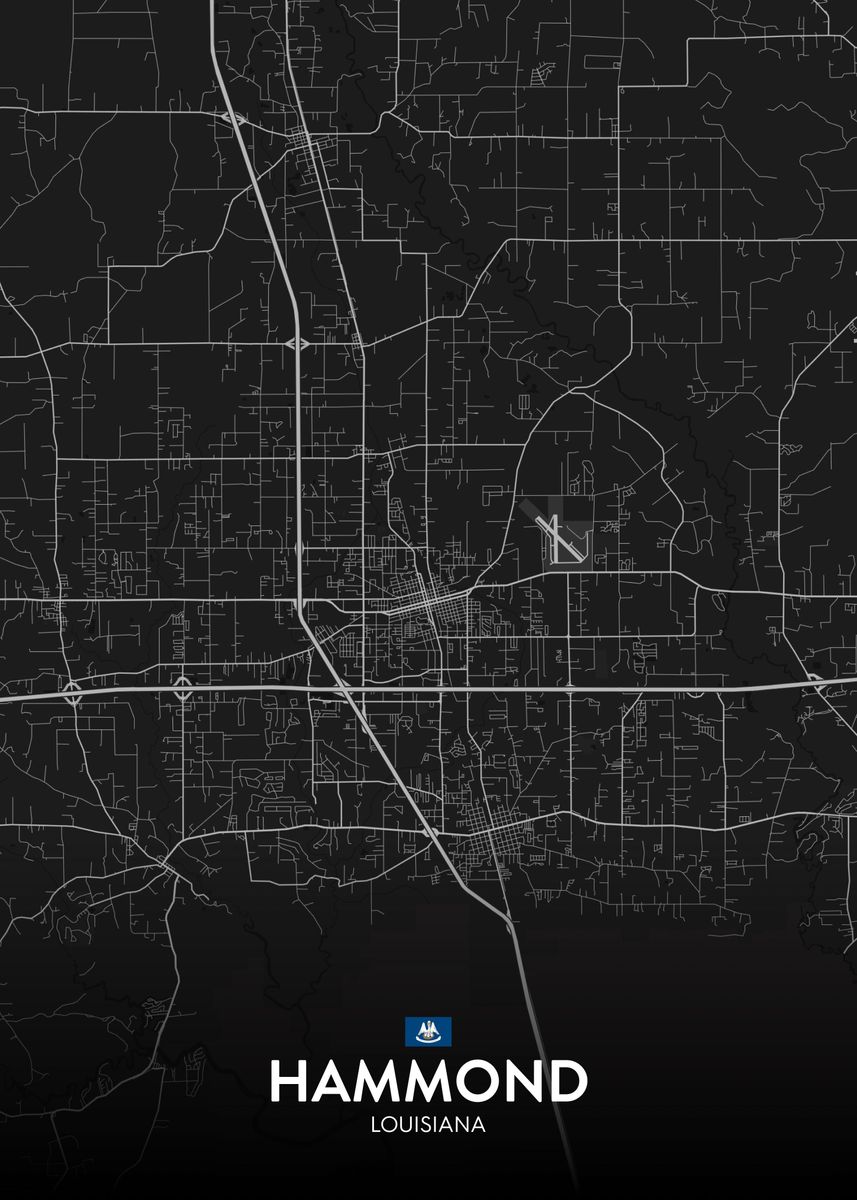 'Hammond LA' Poster, picture, metal print, paint by IMR Designs | Displate