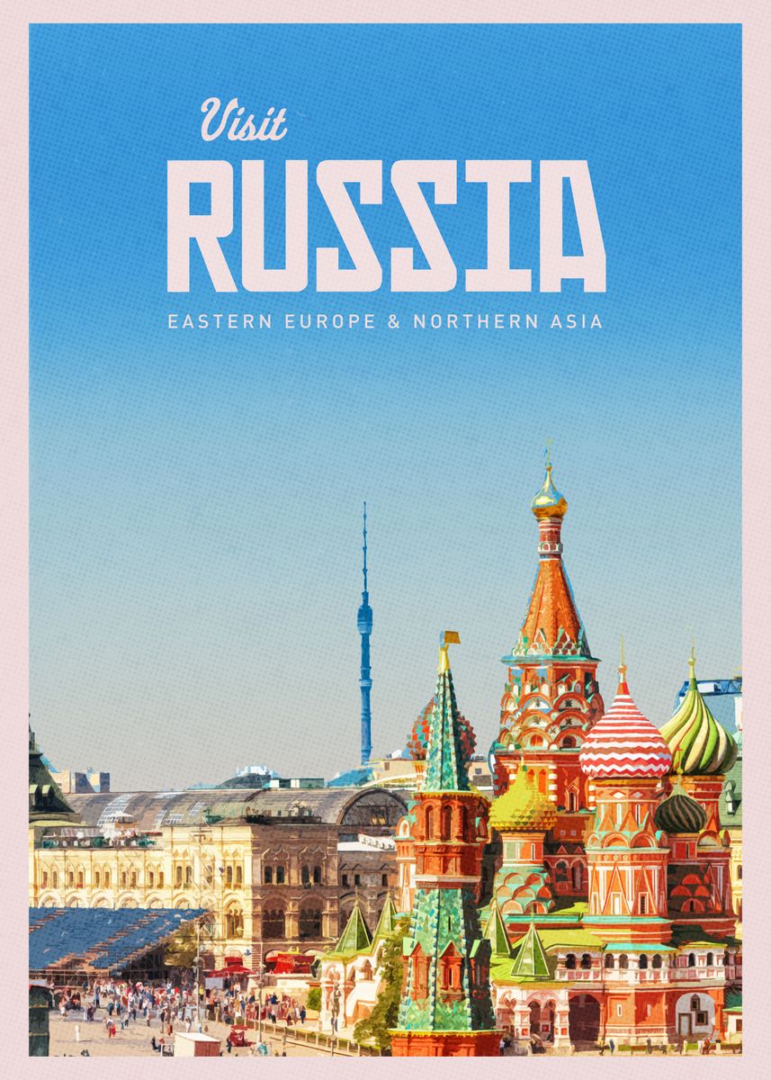 'Visit Russia' Poster by Mercury Club | Displate