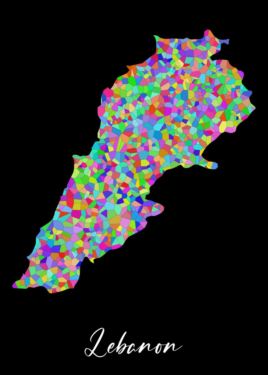 'Lebanon Stained Glass' Poster by Mappingz | Displate