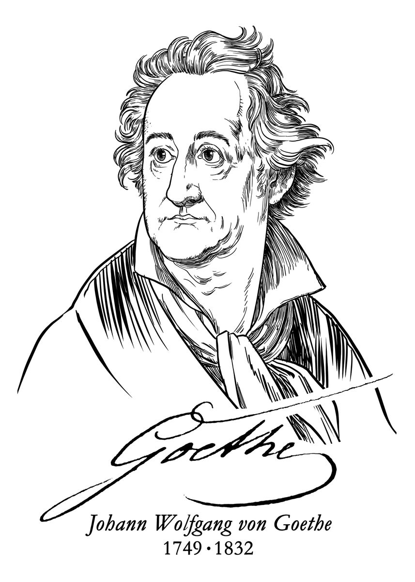 'Goethe German poet' Poster, picture, metal print, paint by Carlos ...