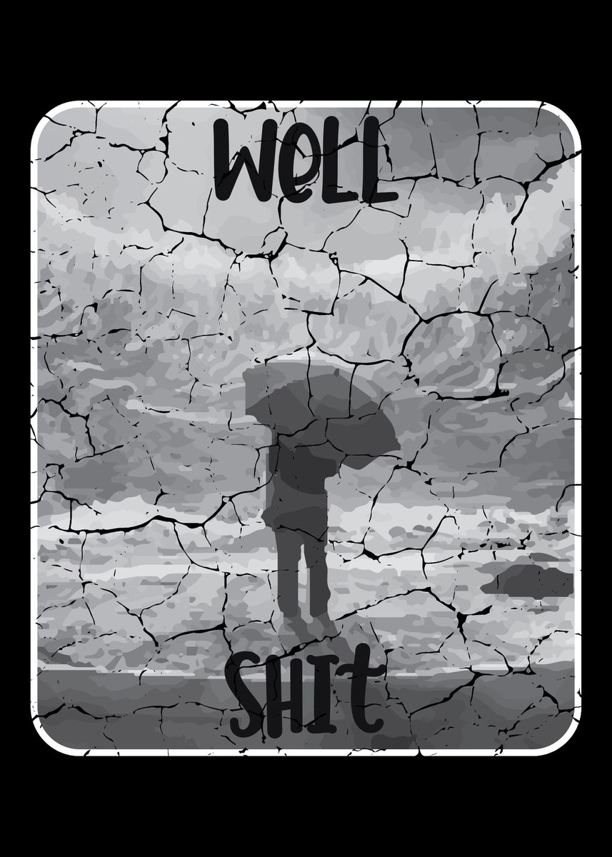 'Well Shit Wave Diver Gift' Poster, picture, metal print, paint by ...