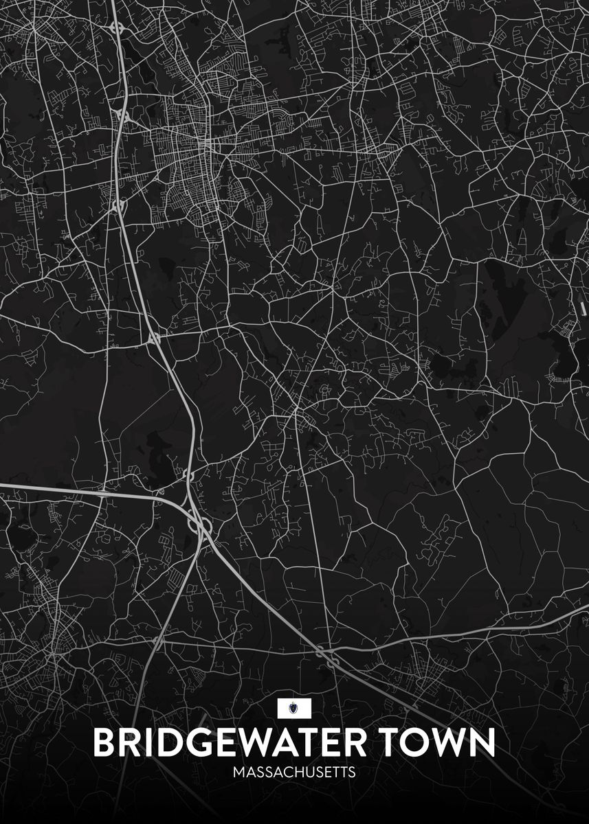 'Bridgewater Town MA' Poster, picture, metal print, paint by IMR ...