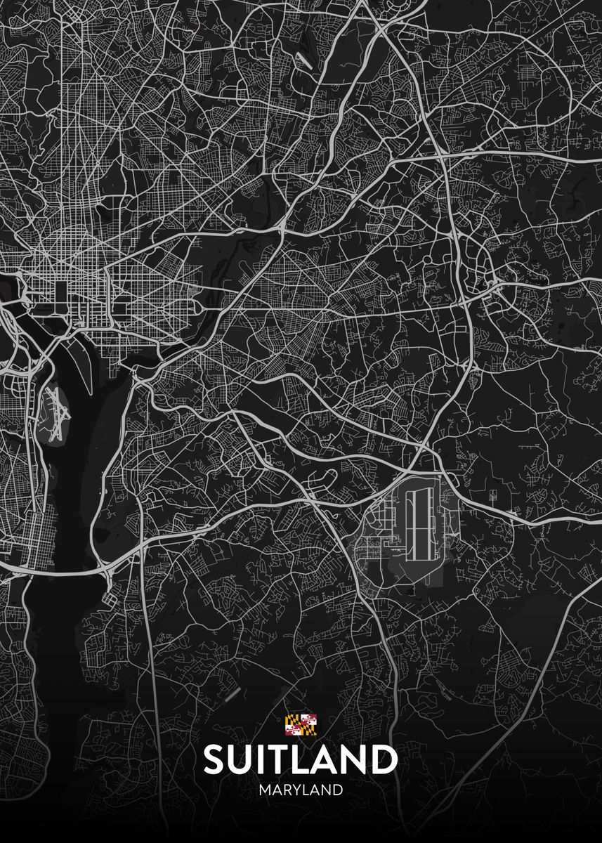 'Suitland MD' Poster, picture, metal print, paint by IMR Designs | Displate