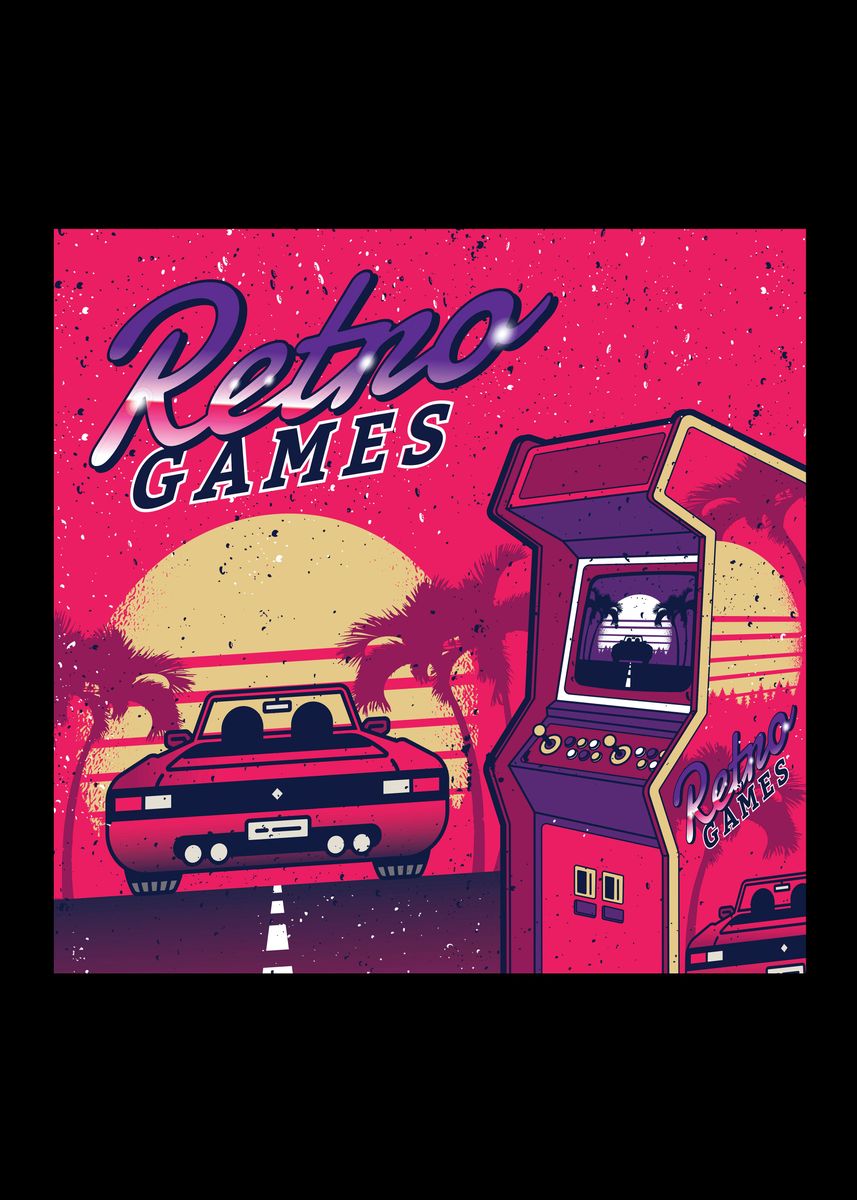 'Retro games ' Poster by Simon Darren | Displate