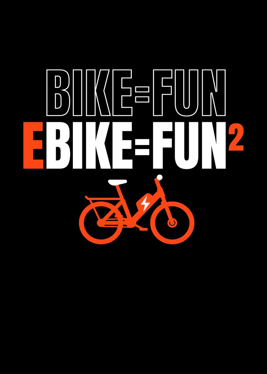 'EBike Fun E Bike Bicycle' Poster by Mooon | Displate