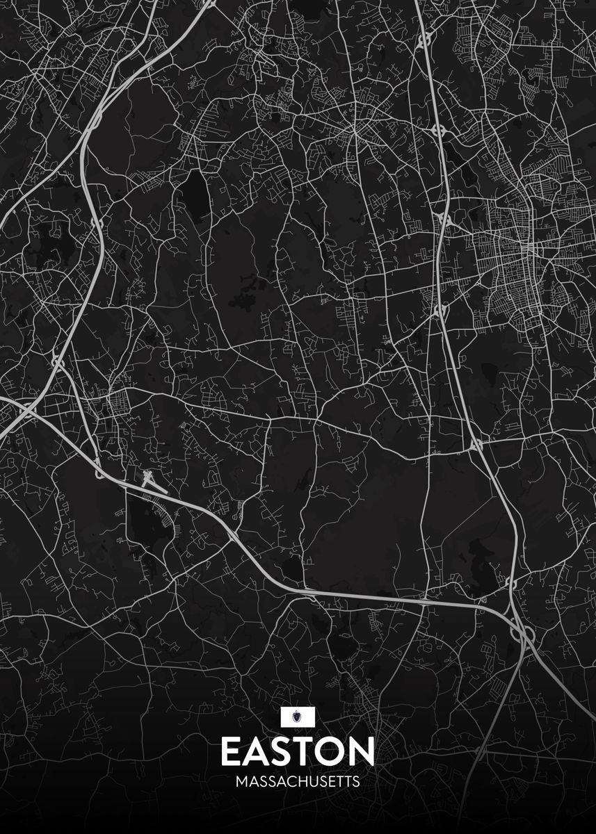 'Easton MA' Poster, picture, metal print, paint by IMR Designs | Displate