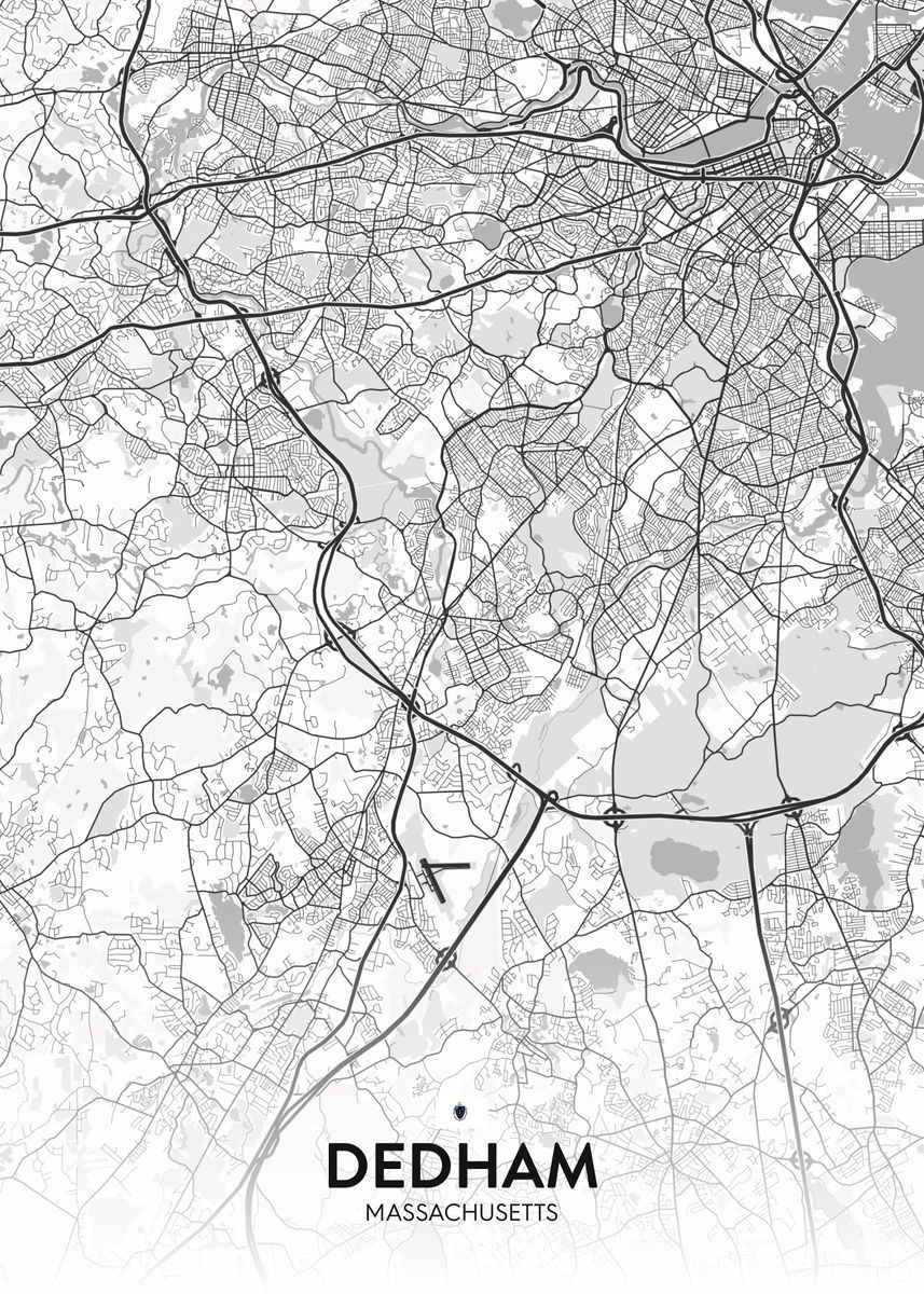 'Dedham MA' Poster, picture, metal print, paint by IMR Designs | Displate