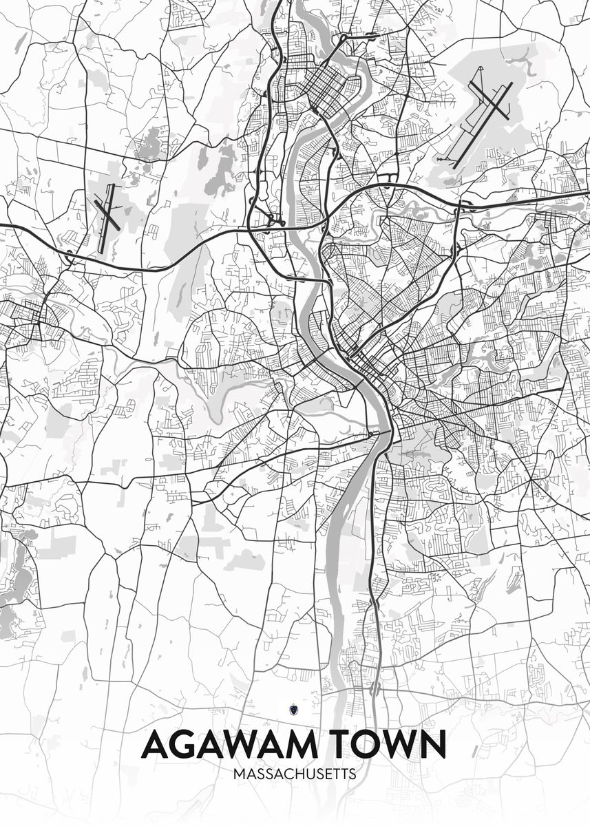 'Agawam Town MA' Poster, picture, metal print, paint by IMR Designs ...