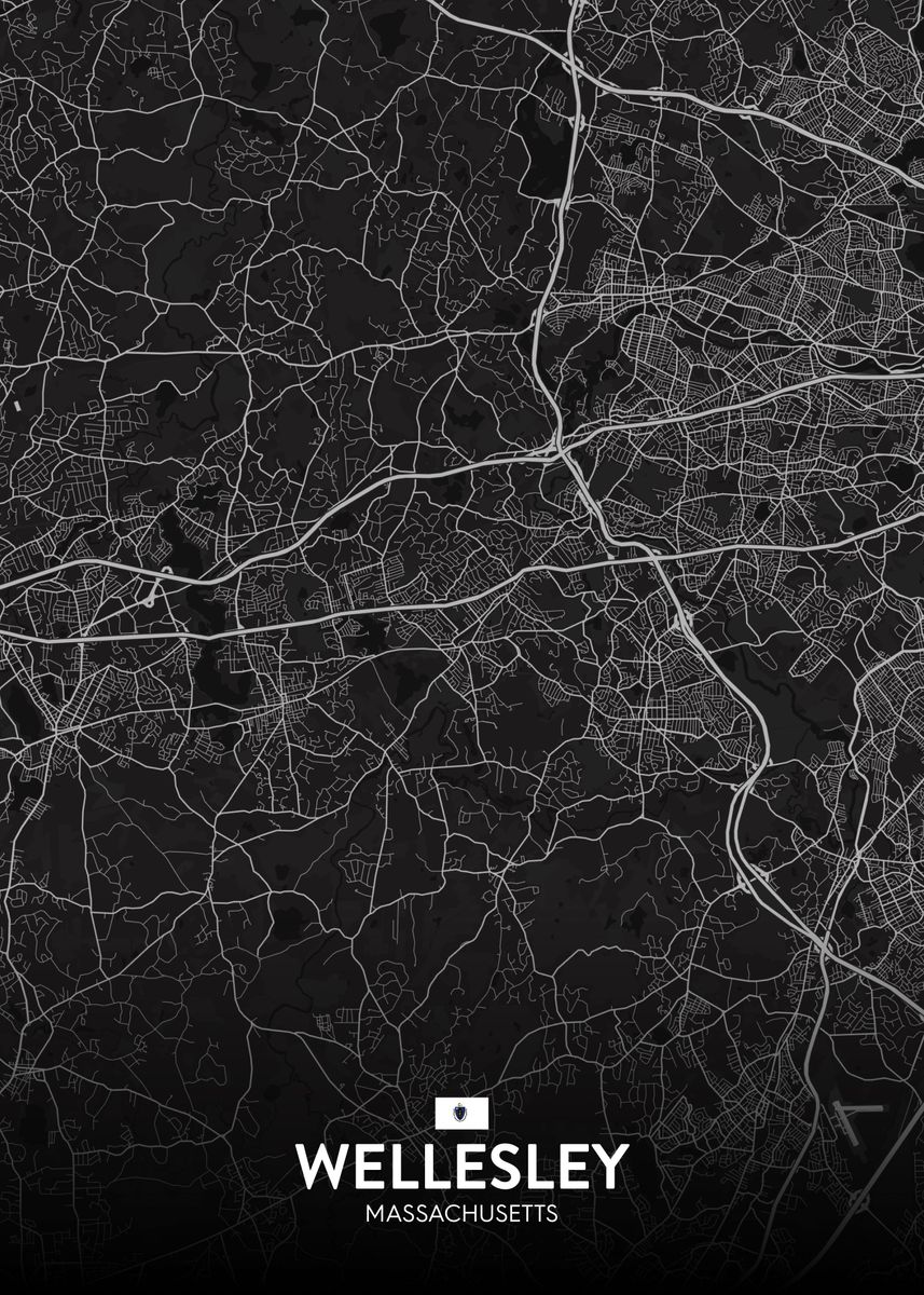 'Wellesley MA' Poster, picture, metal print, paint by IMR Designs ...