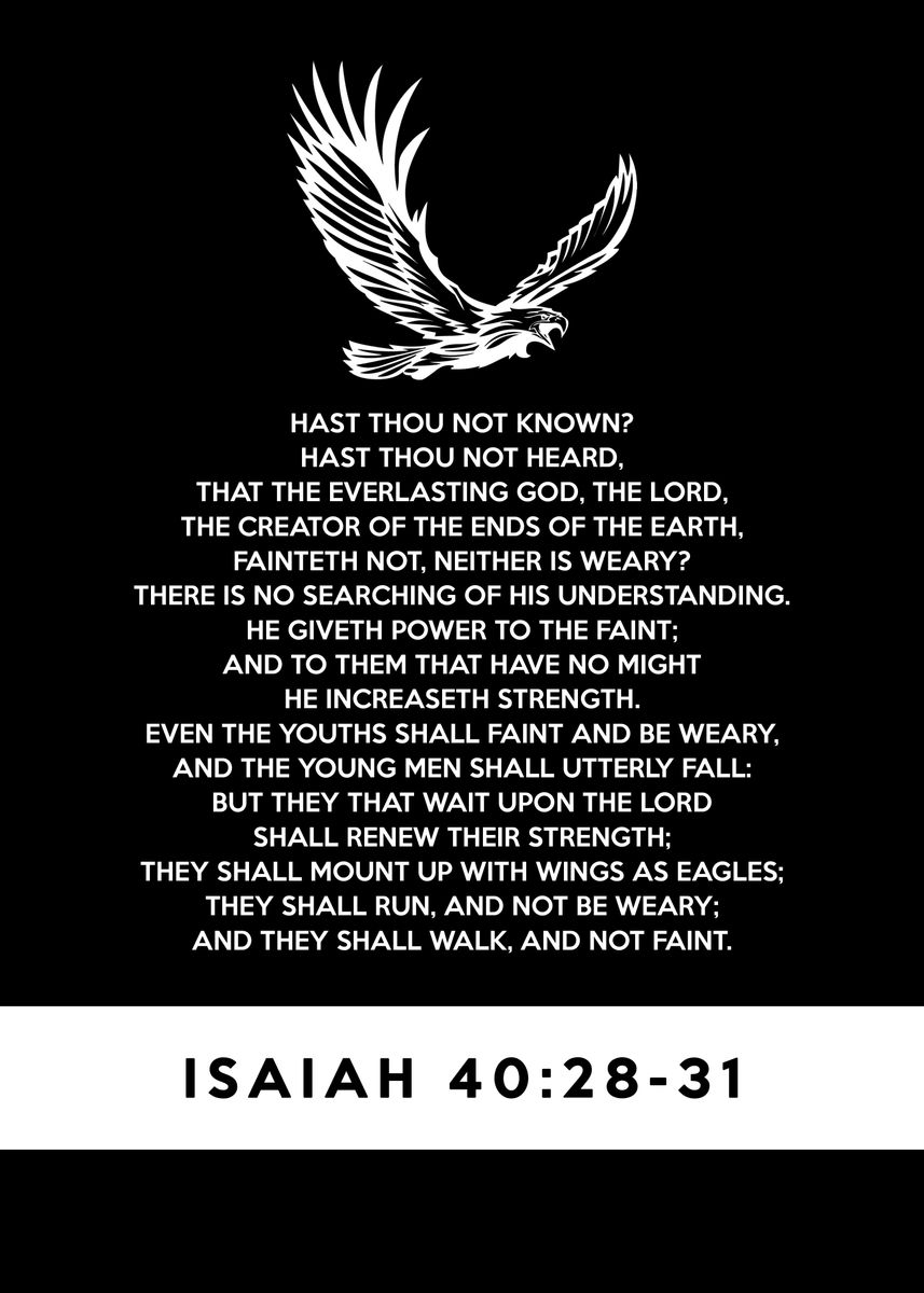 'Isaiah 40 28 31' Poster, picture, metal print, paint by ABConcepts ...