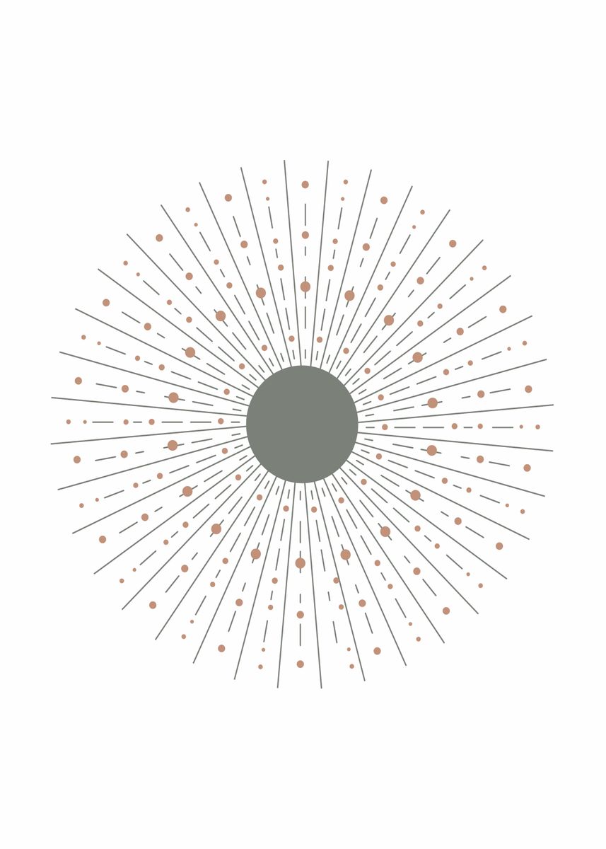 'Boho Sunburst Print Art 4' Poster, picture, metal print, paint by ...