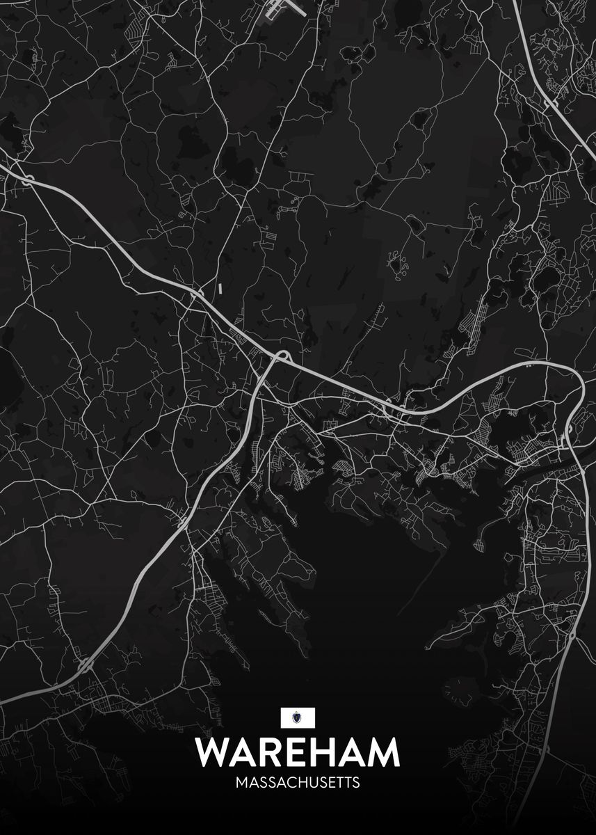 'Wareham MA' Poster, picture, metal print, paint by IMR Designs | Displate