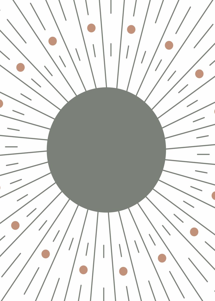'Boho Sunburst Print Art 6' Poster, picture, metal print, paint by ...