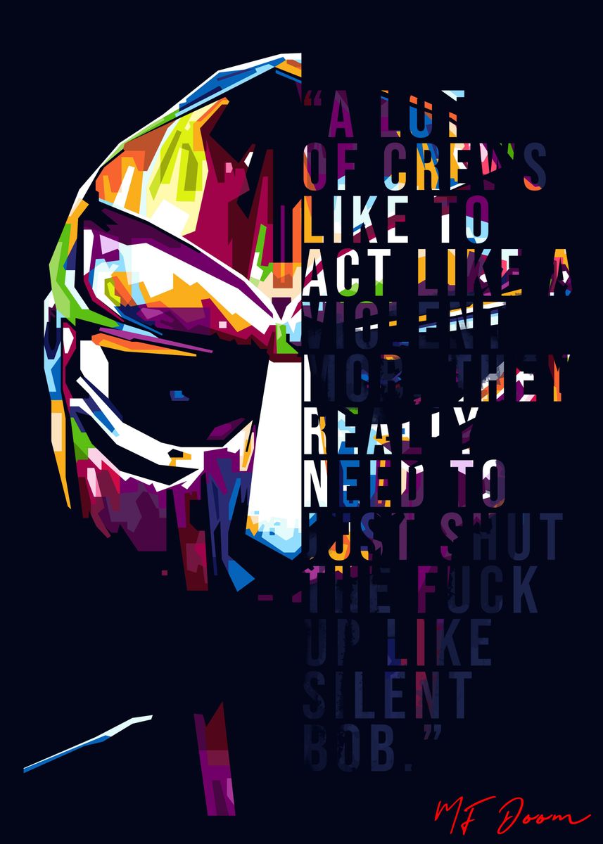 'MF Doom' Poster, picture, metal print, paint by MK STUDIO | Displate