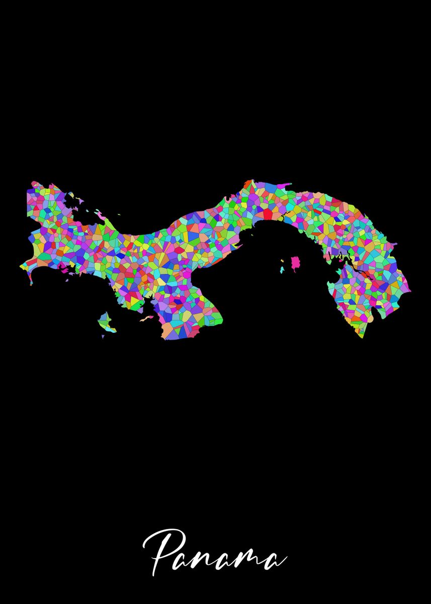 'Panama Stained Glass' Poster, picture, metal print, paint by Mappingz ...