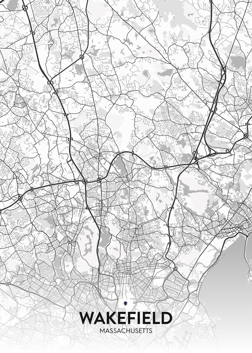 'Wakefield MA' Poster, picture, metal print, paint by IMR Designs ...