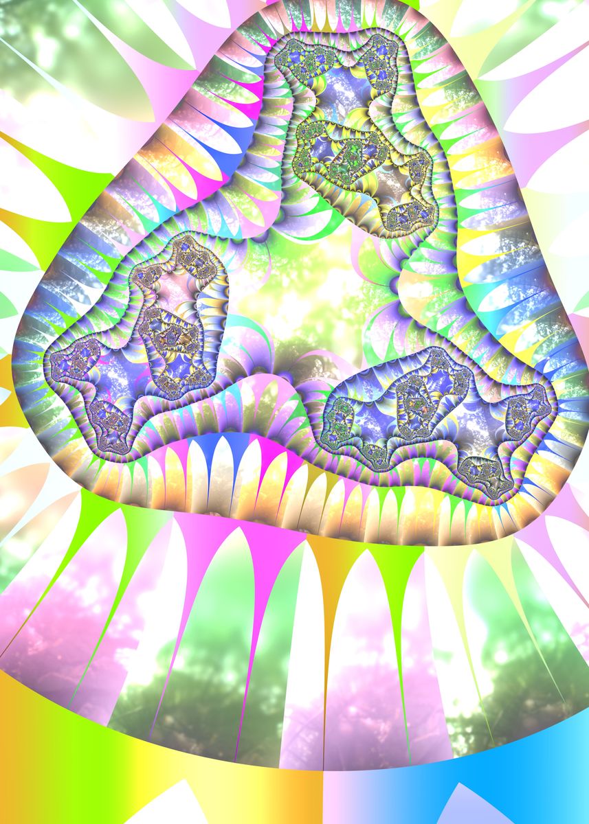 'Sparkly Vibrant Fractal' Poster by Kaleiope Studio | Displate