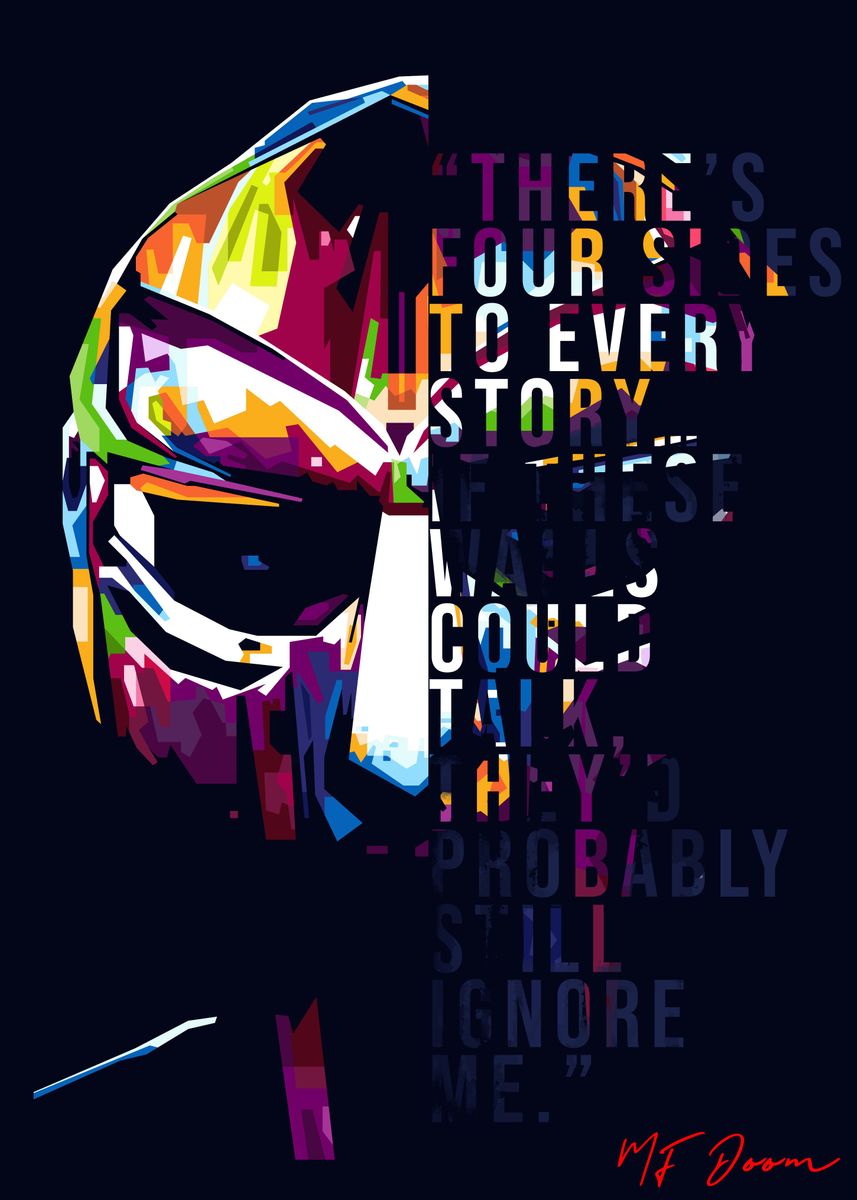 'MF Doom' Poster, picture, metal print, paint by MK STUDIO | Displate