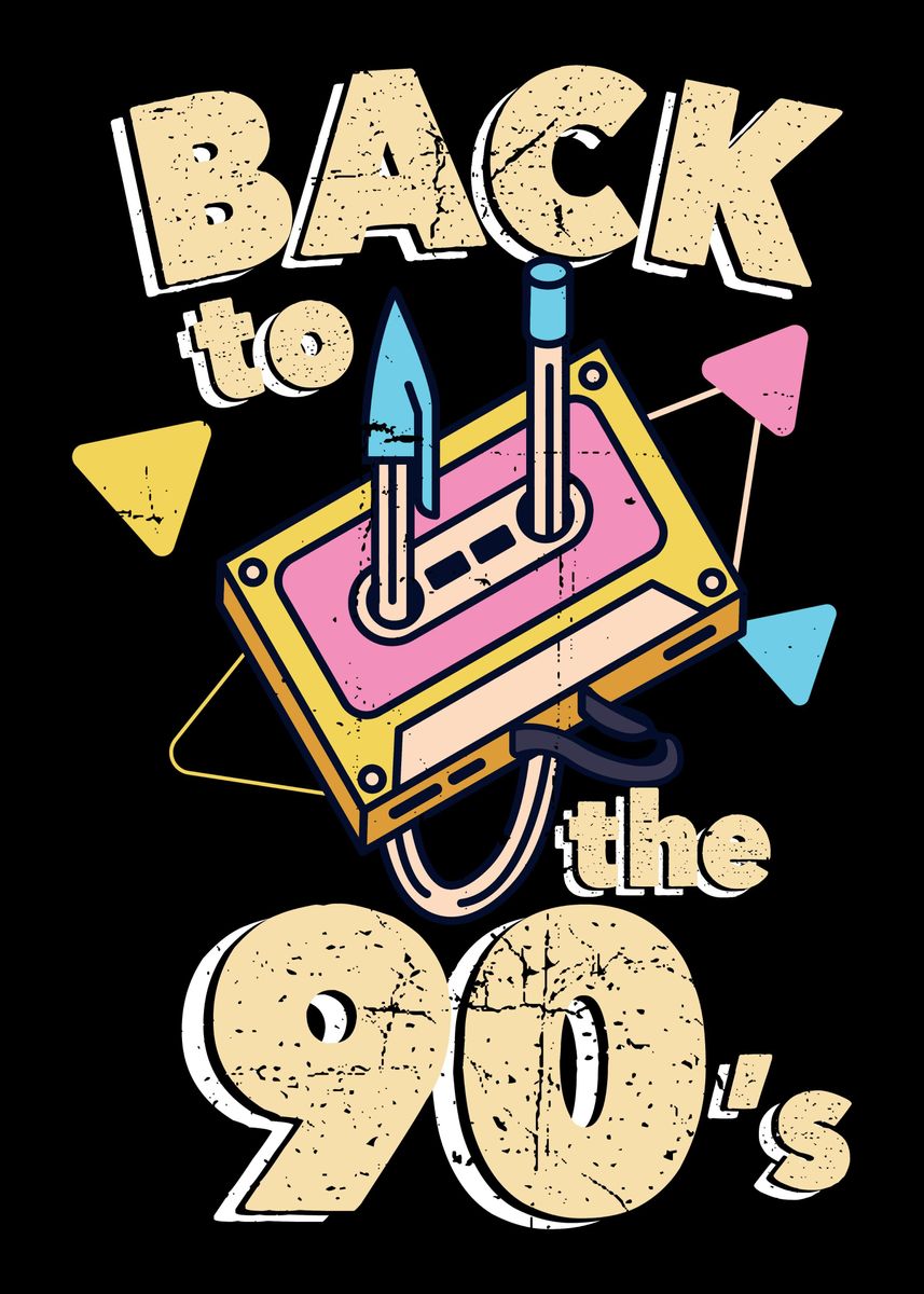 'Retro 90s Nineties Era' Poster by CrazySquirrel | Displate