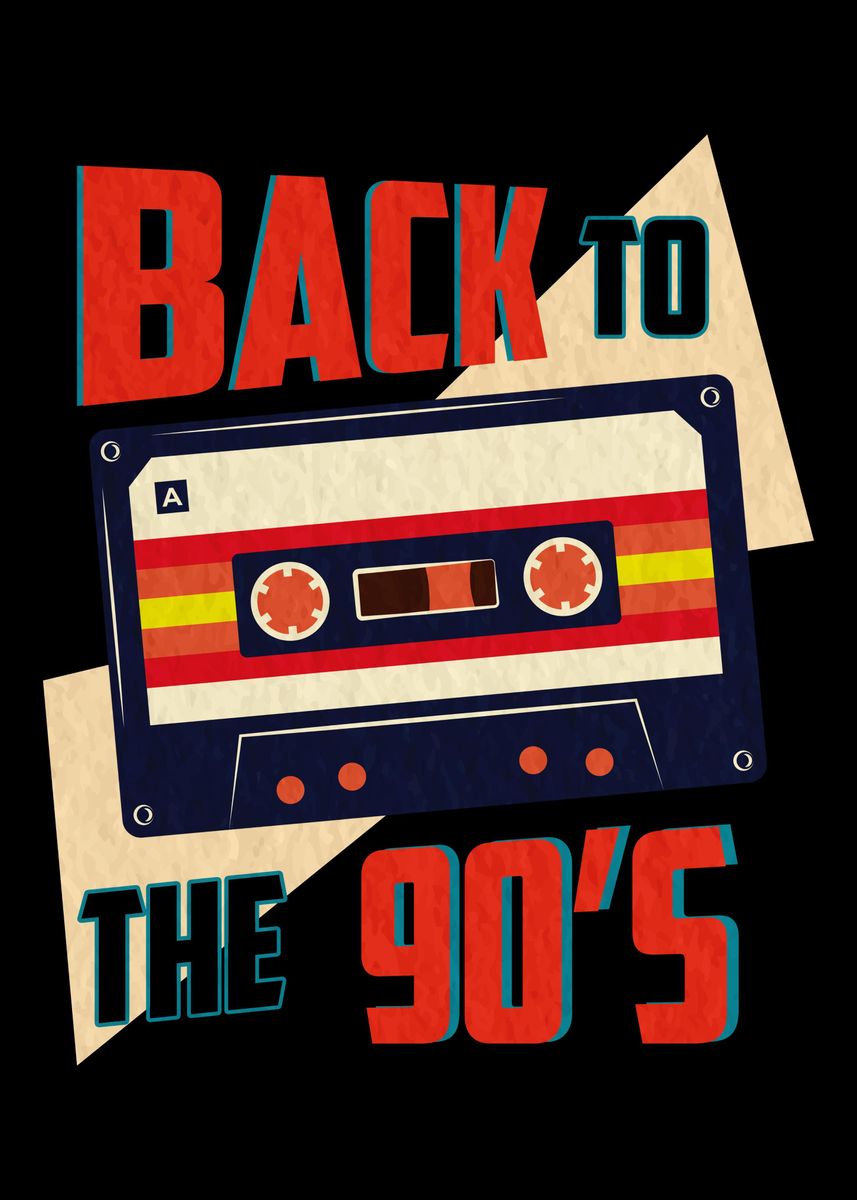 'Retro 90s Nineties Era' Poster, picture, metal print, paint by ...