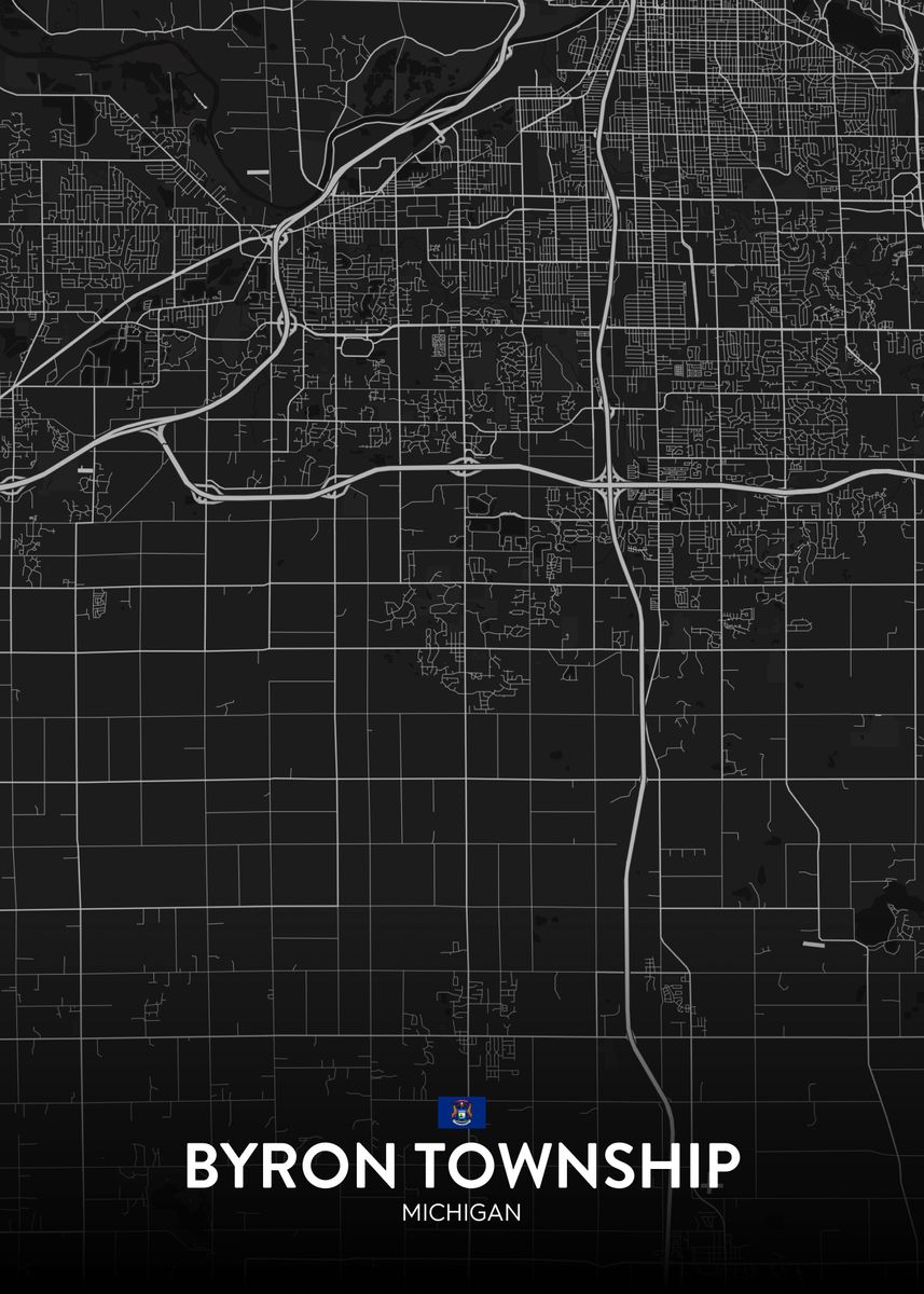 'Byron Township MI' Poster, picture, metal print, paint by IMR Designs ...