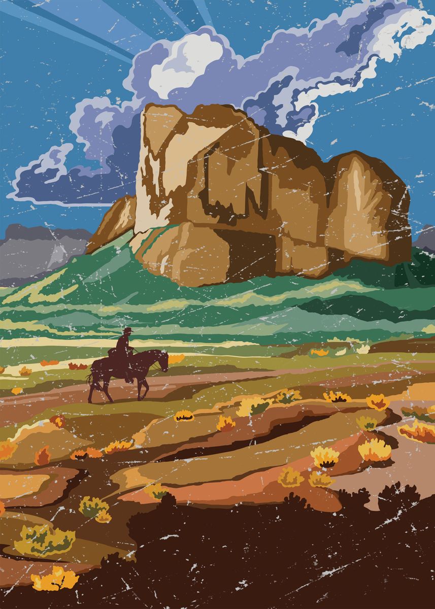 'The Hill' Poster, picture, metal print, paint by Blackman Studio ...